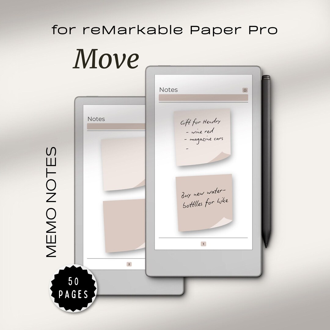 Memo Notes for Remarkable Paper Pro Move | Sticky Notes | Remarkable ...