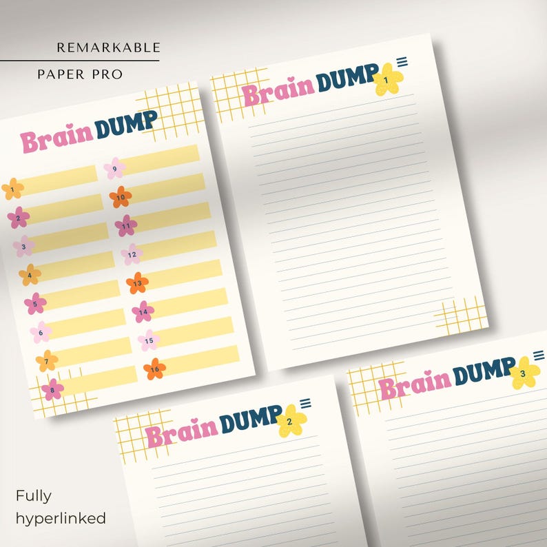 Brain Dump Notebook for Remarkable Paper Pro | Make Your Own ...