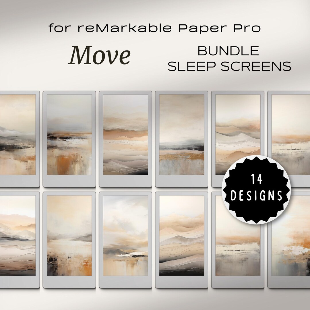 Sleep Screen Bundle for Remarkable Paper Pro Move | Screensaver PNG ...
