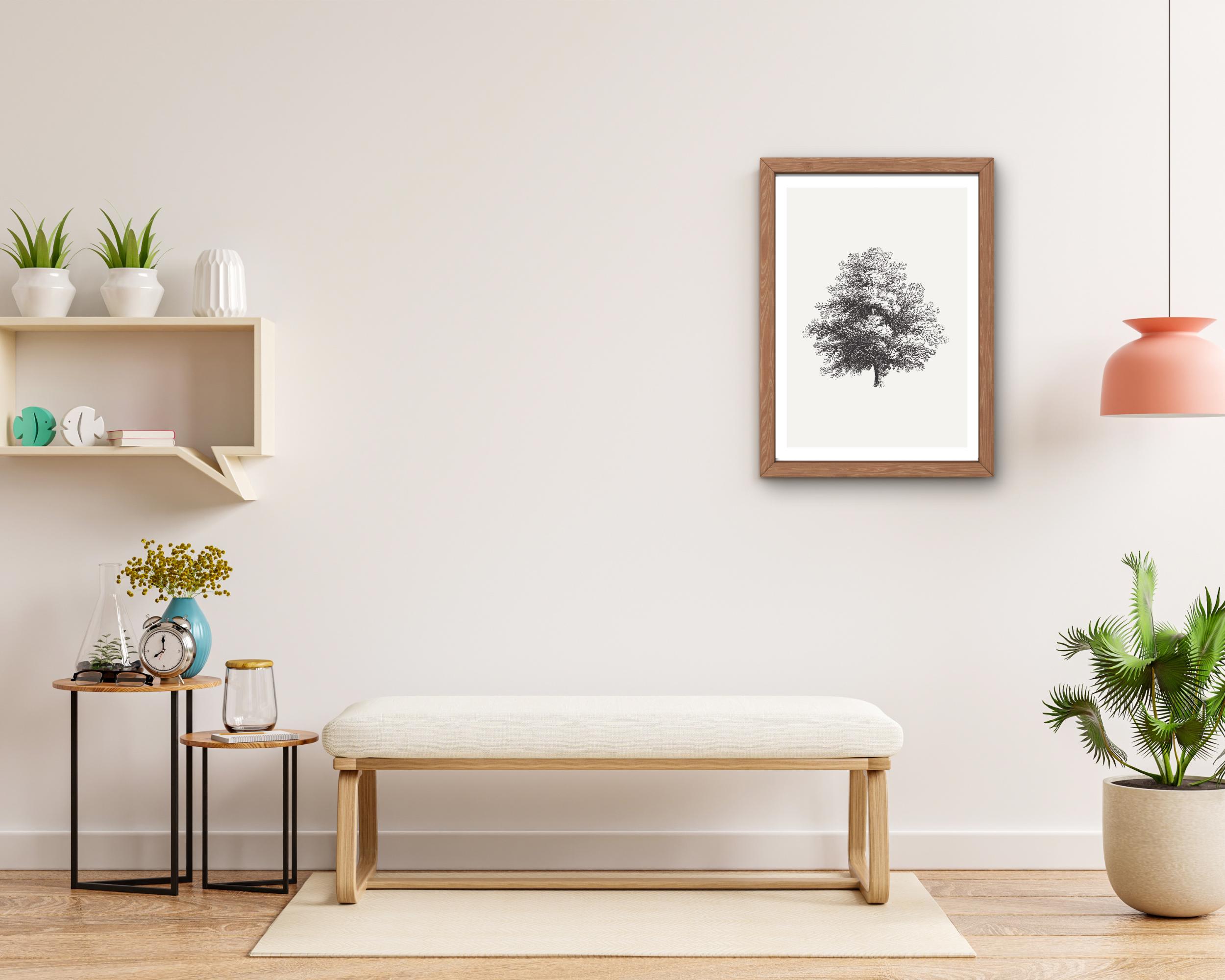 Tree Sketch Print Vintage Tree Drawing Art Neutral Botanical Decor for ...