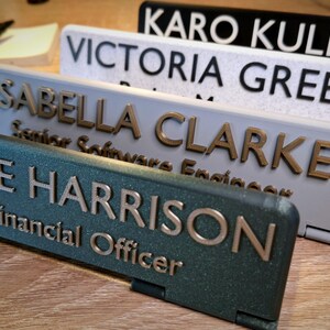 Elegant Custom Desk Nameplates - Simple Design, Foldable, Multiple ...