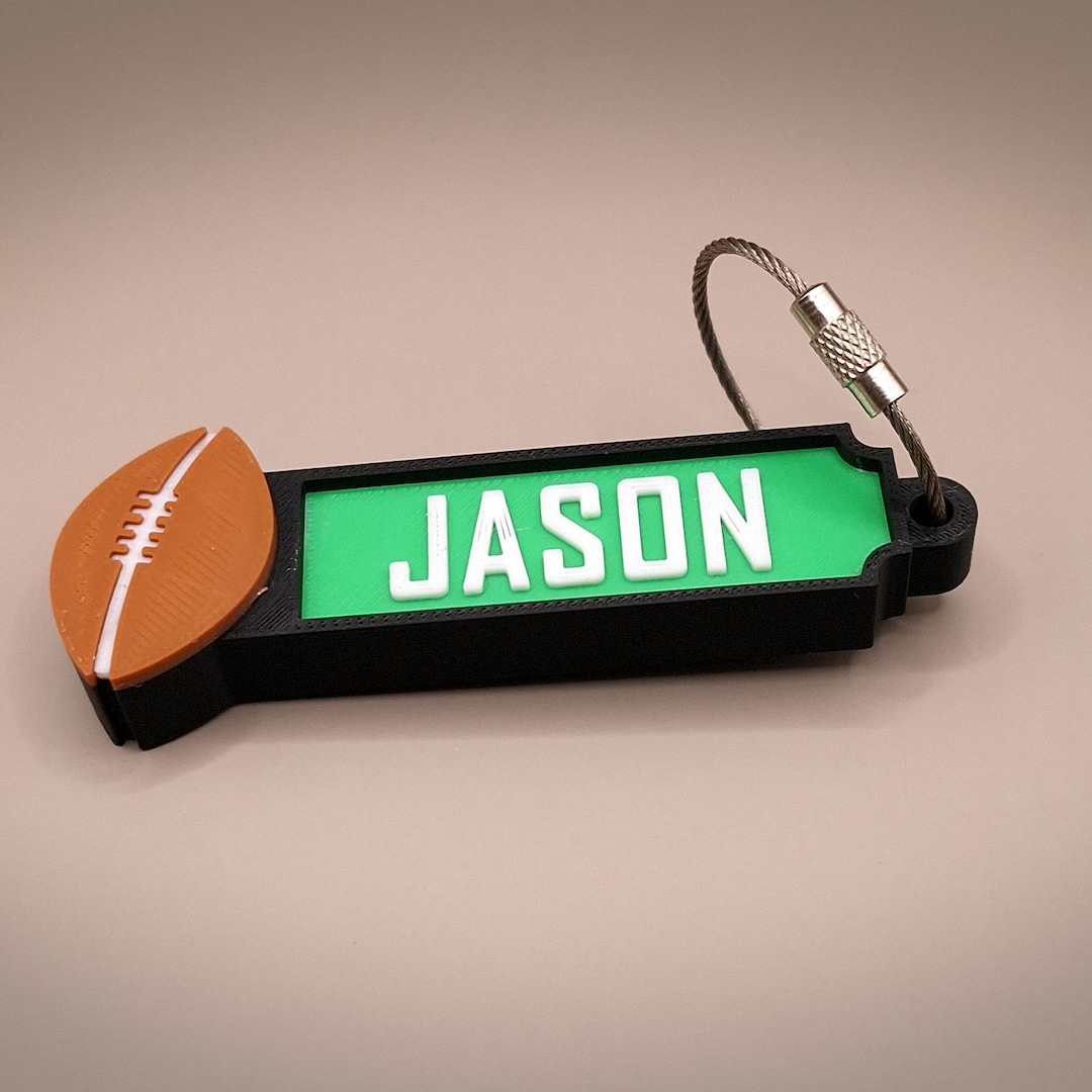 Custom 3d-printed American Football Keychain – Personalized Name Tag ...