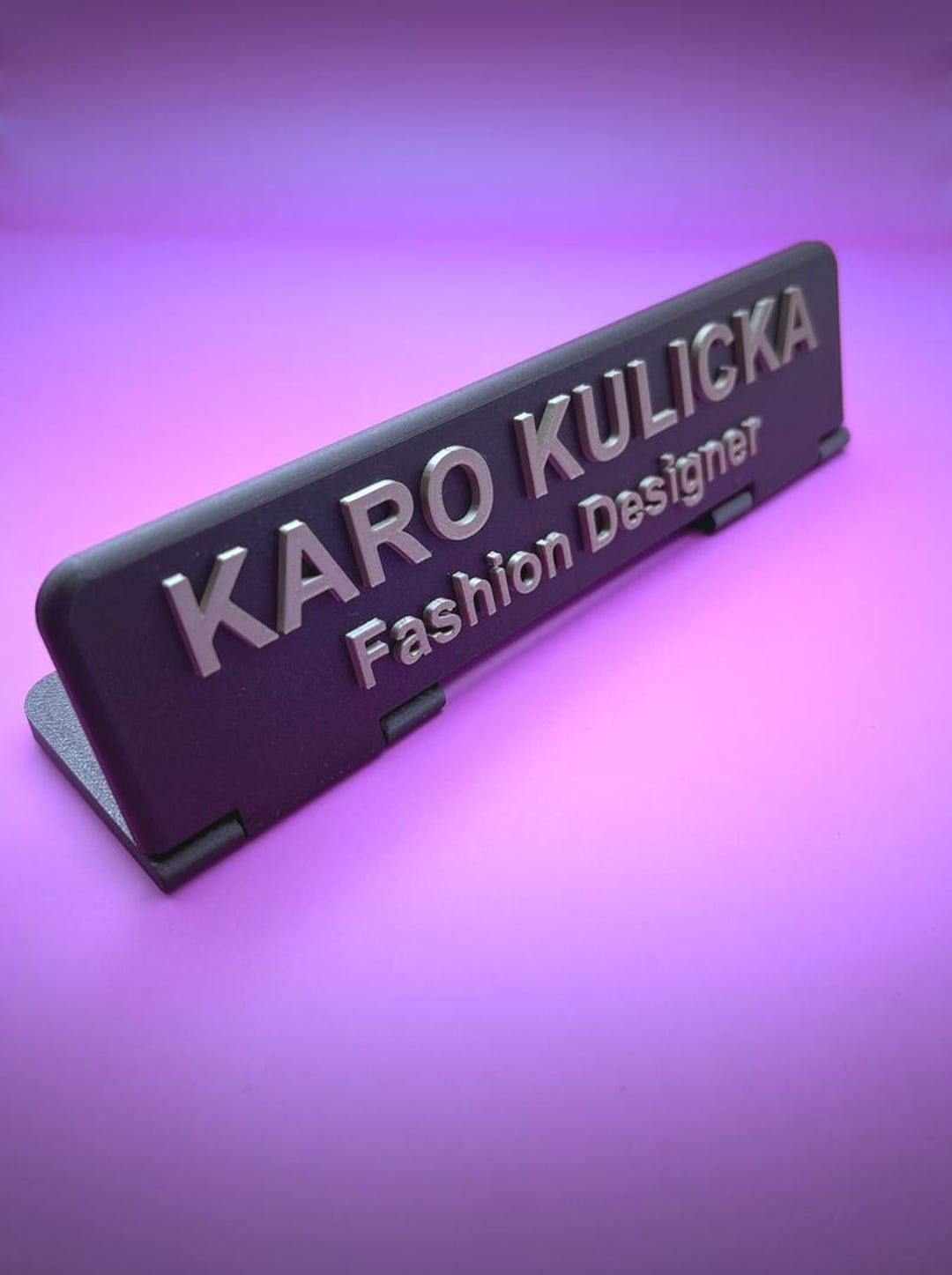 Elegant Custom Desk Nameplates - Simple Design, Foldable, Multiple ...