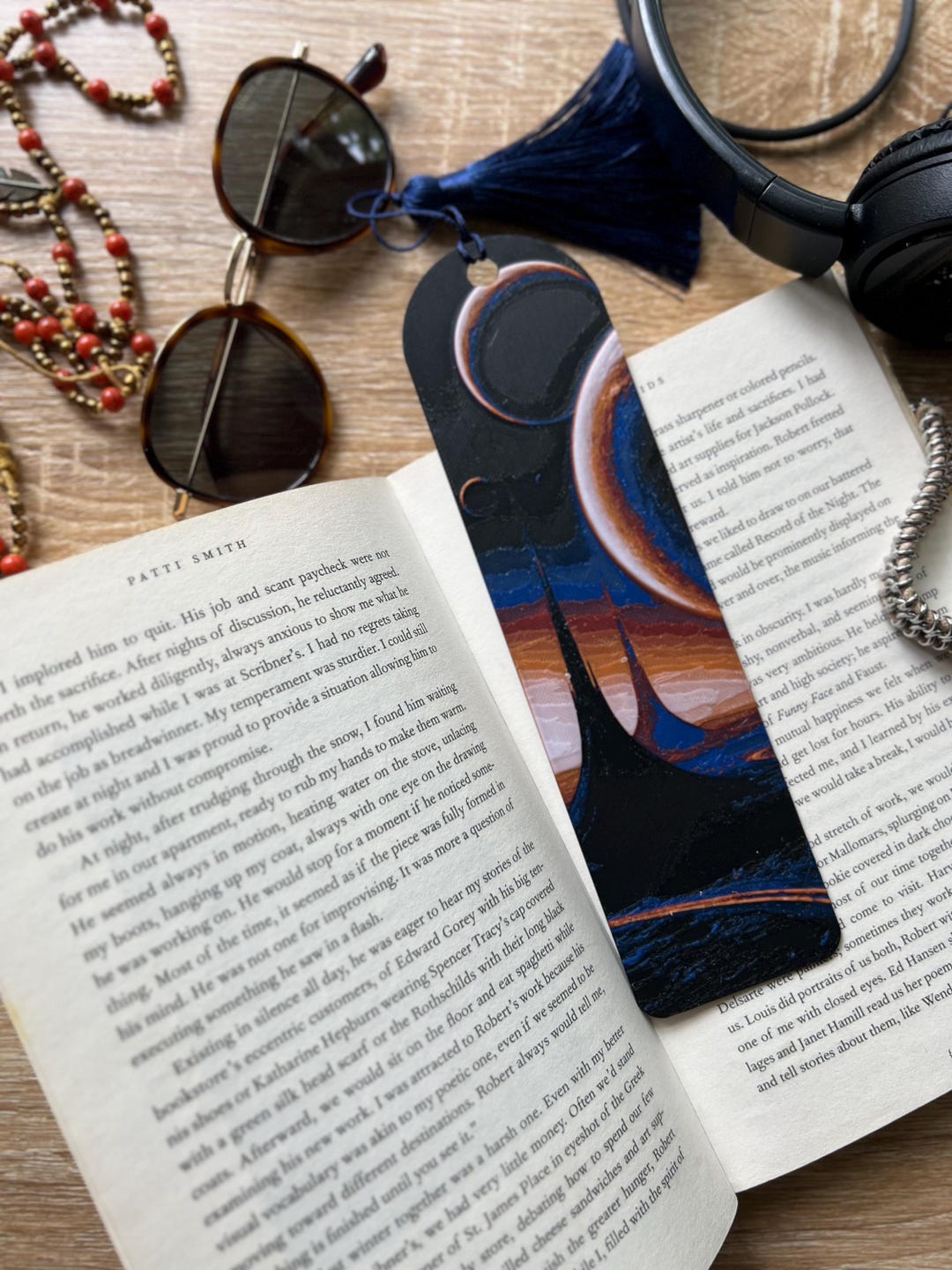 Sci-fi Textured Bookmarks With Tassel, 3D Printed Unique Sci-fi-themed ...