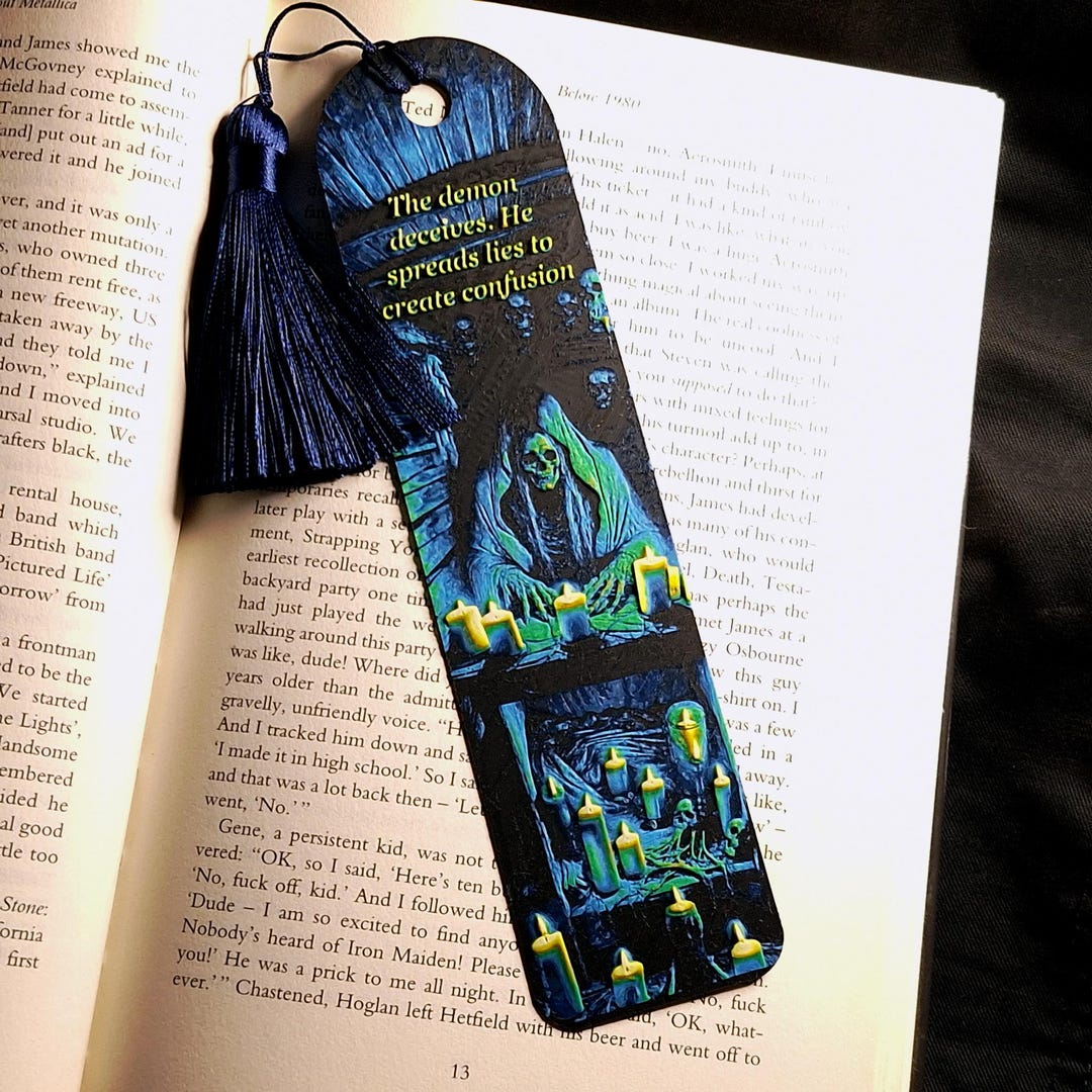 3d-printed Horror Bookmark Demon, Ghost, Death Spell Book Lovers Gift ...