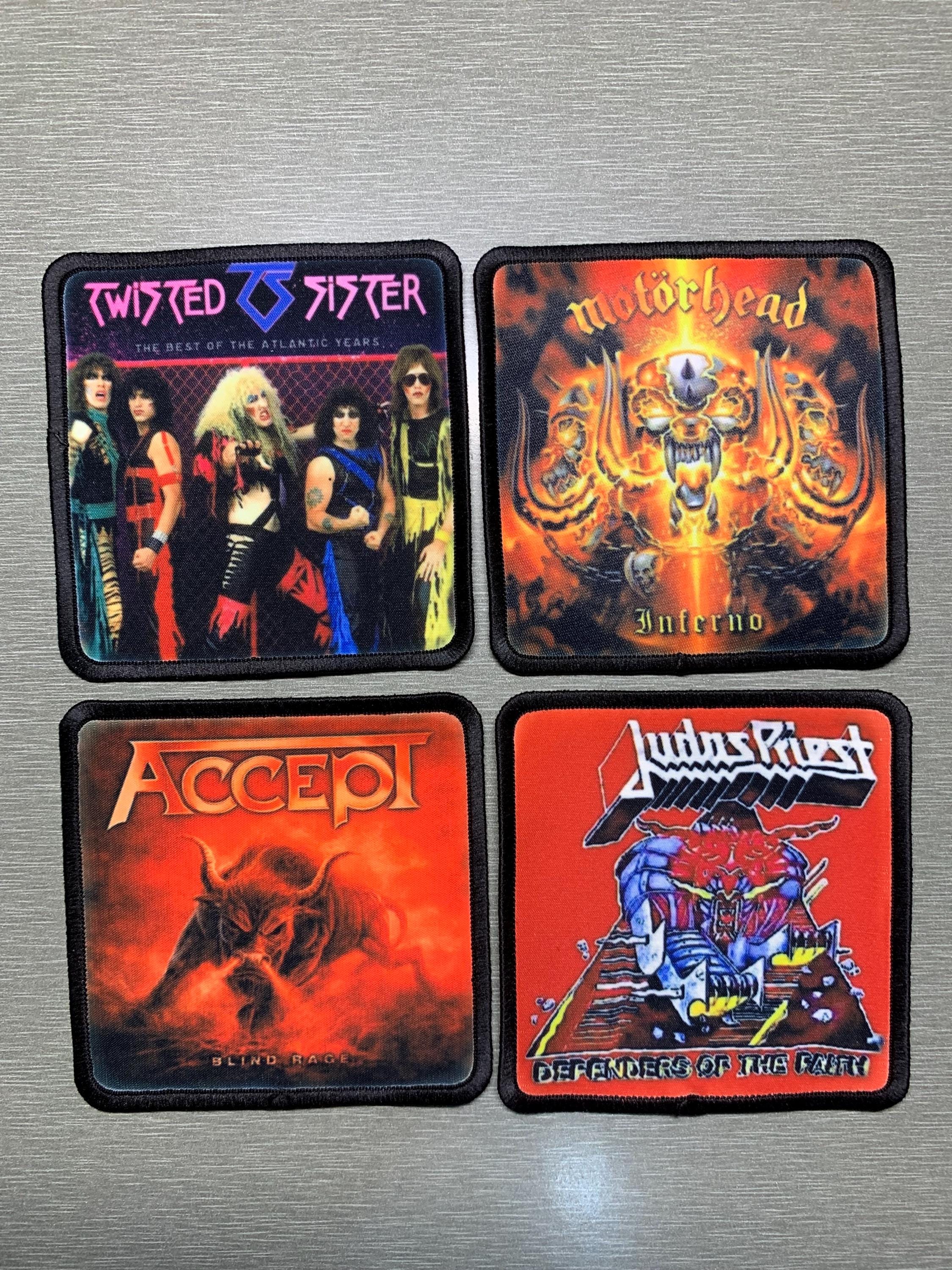 10 Patches. Set of 10 Heavy Metal Bands, Sew-on Patches, for Battle ...