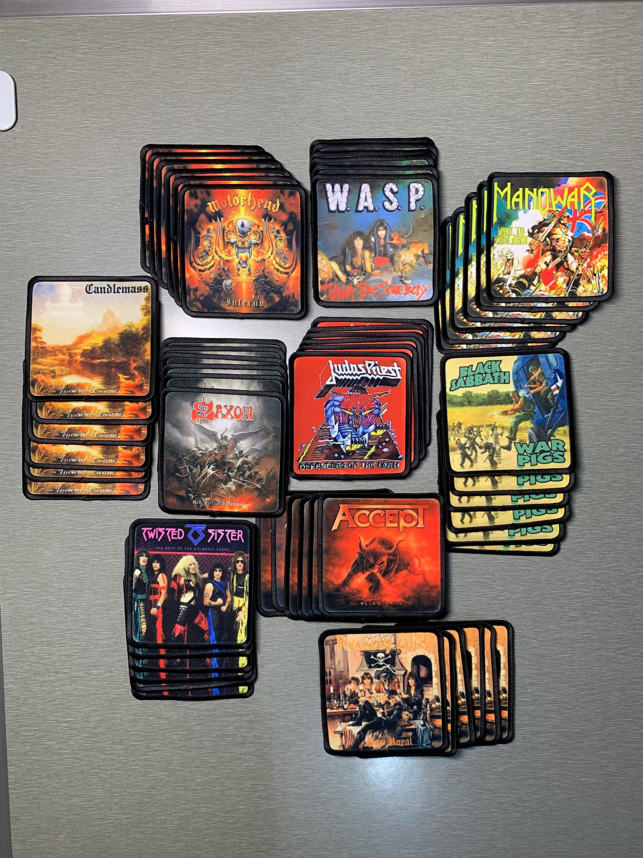 10 Patches. Set of 10 Heavy Metal Bands, Sew-on Patches, for Battle ...