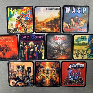 10 Patches. Set of 10 Heavy Metal Bands, Sew-on Patches, for Battle ...
