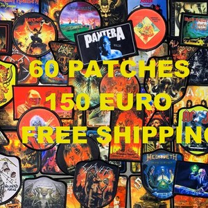 10 Patches. Set of 10 Heavy Metal Bands, Sew-on Patches, for Battle ...