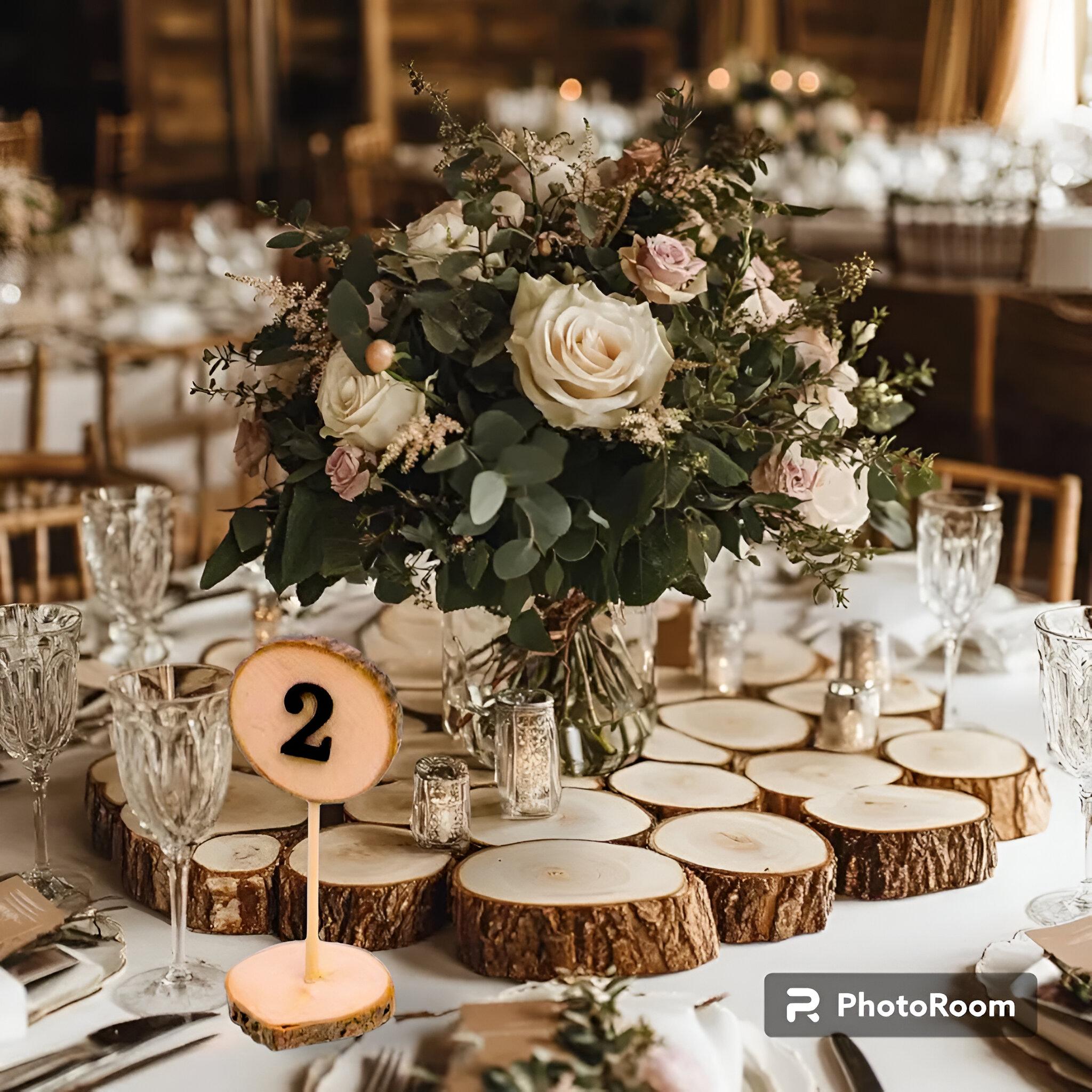 Rustic Wooden Wedding Table Numbers Set, Pack of 1-10, Wedding Numbers ...