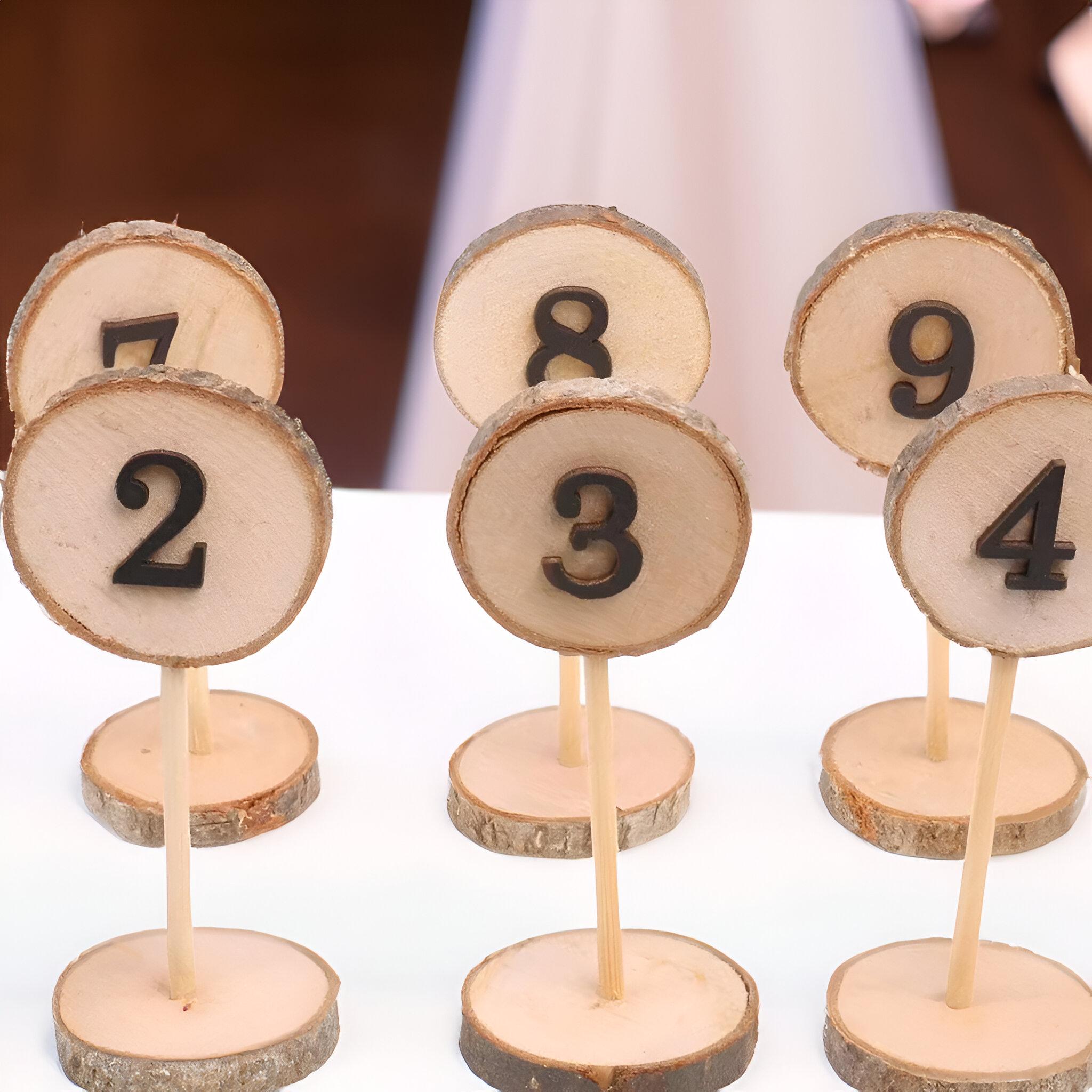 Rustic Wooden Wedding Table Numbers Set, Pack of 1-10, Wedding Numbers ...