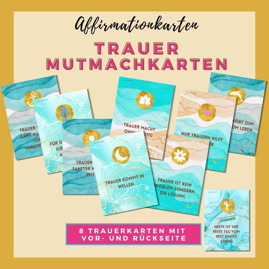 Grief Affirmation Cards, Encouraging Cards for Those Grieving After a ...