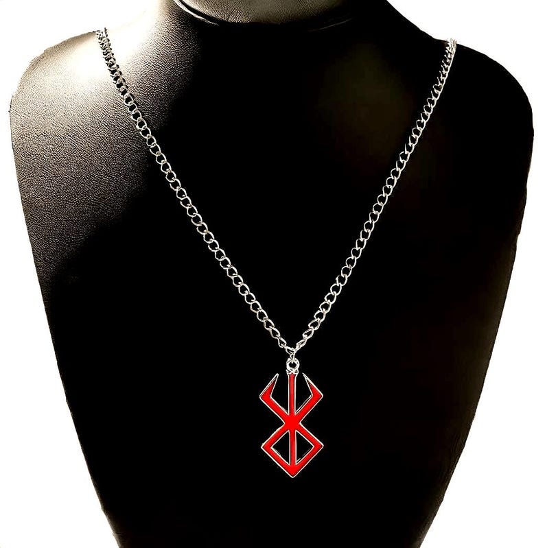 Berserk Brand of Sacrifice Necklace | Red Anime Pendant Black Behelit ...