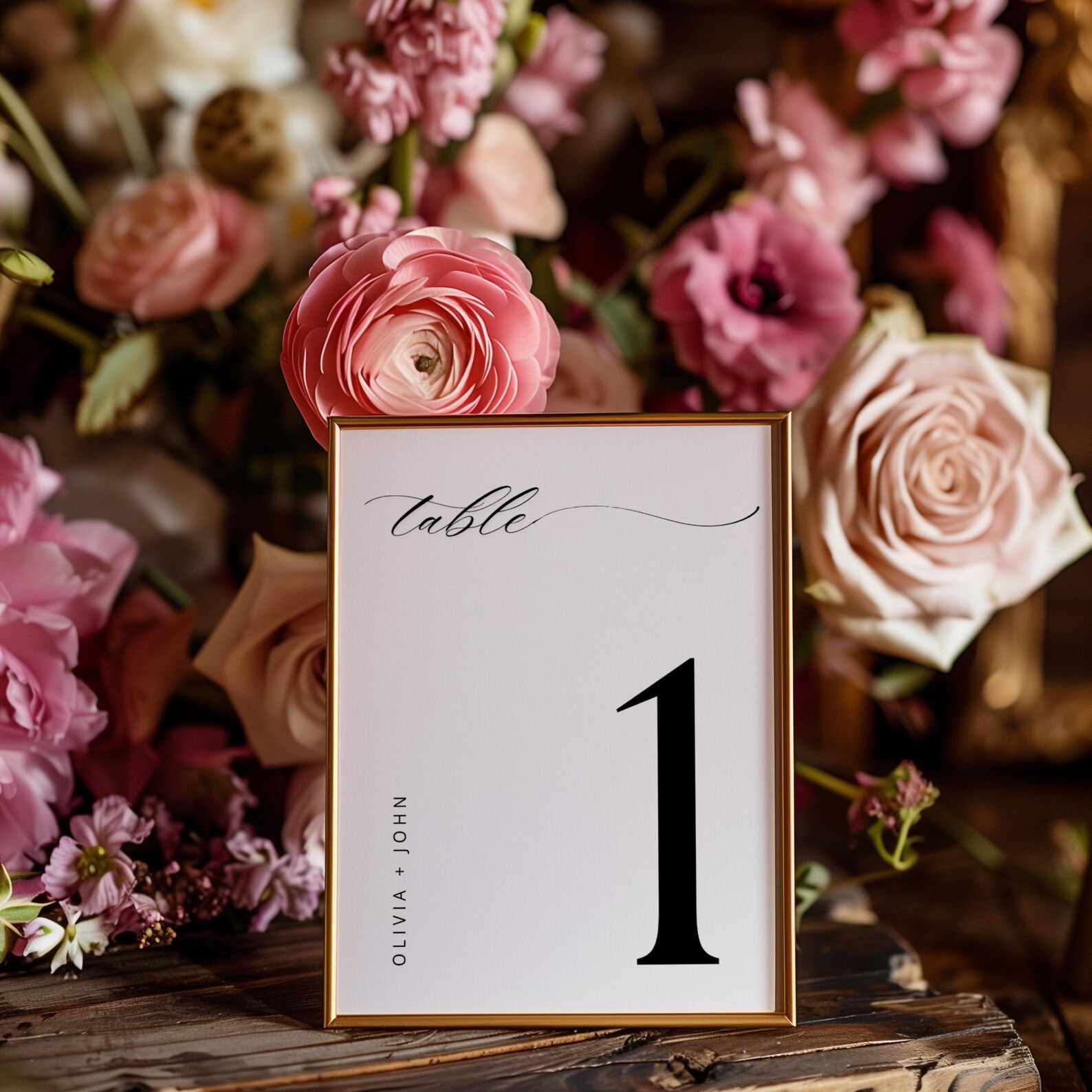 Minimalist Table Number Cards Template, Printable Table Numbers Sign ...