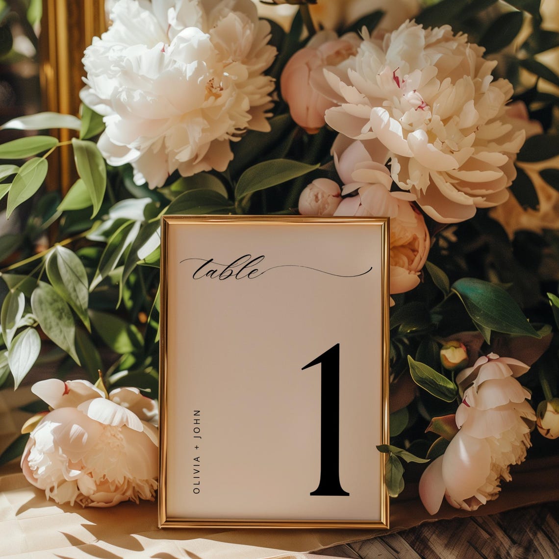 Minimalist Table Number Cards Template, Printable Table Numbers Sign ...