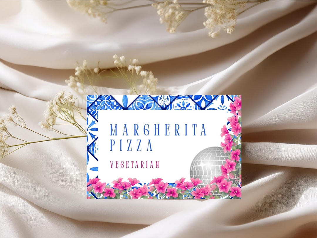 Mamma Mia Food Labels, Greek Island Buffet Signs (editable, Printable ...