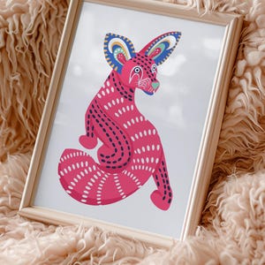 Mexican Alebrije - Colorful Mexican Folk Art Print - Spirit Animal Wall ...