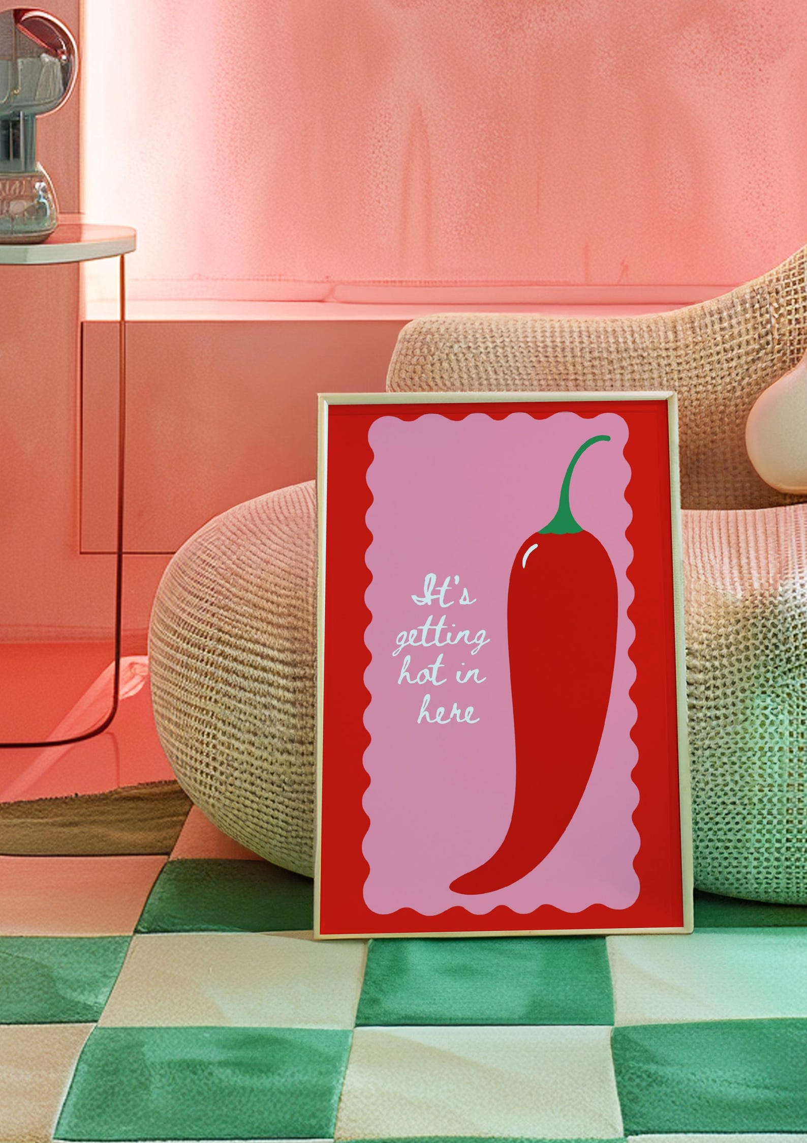 It's Getting Hot in Here Print -hot Chili Pepper Poster-kitchen Spice ...