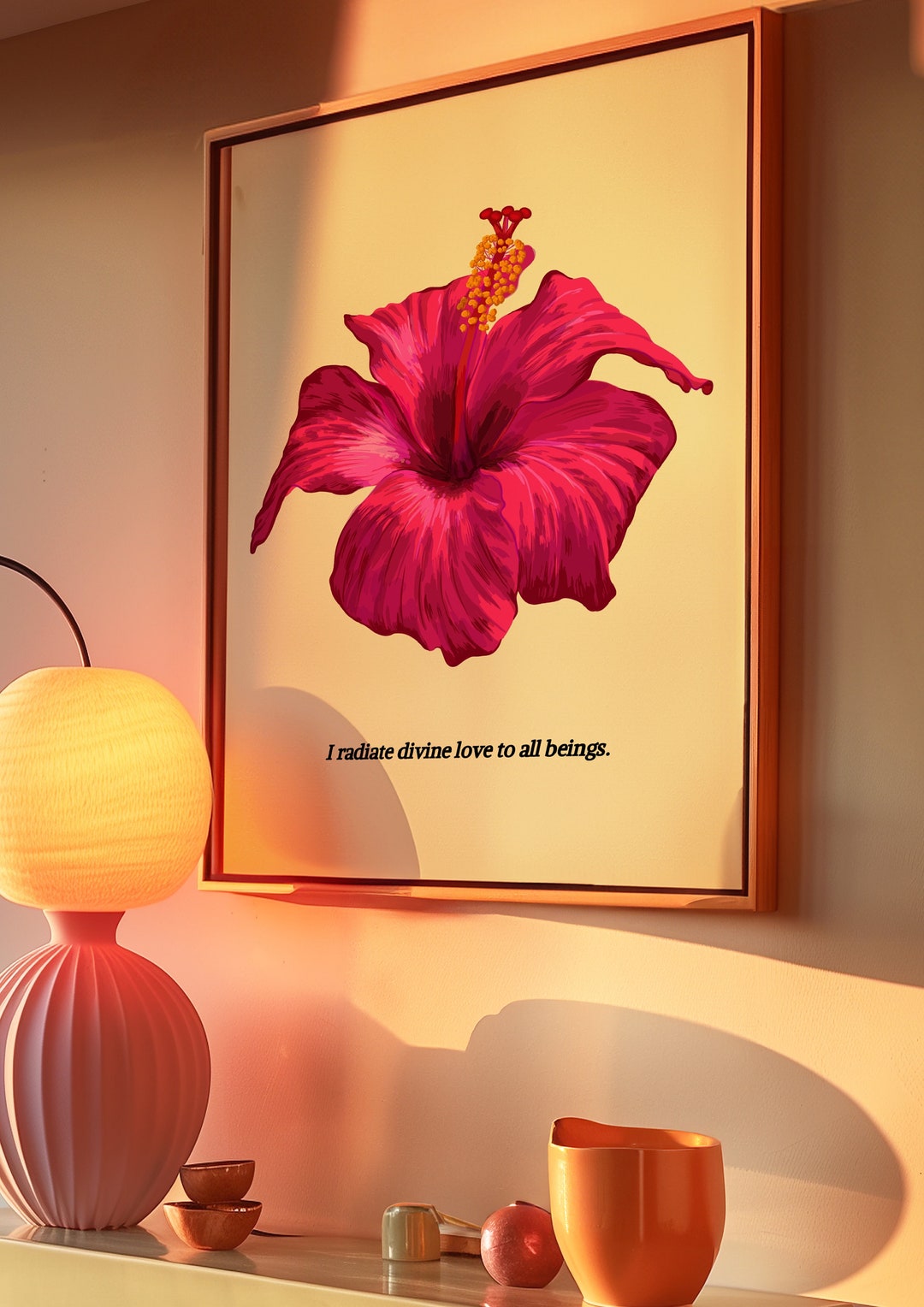 Hibiscus Flowe Affirmation Printable - Self-love Poster - Inspirational ...