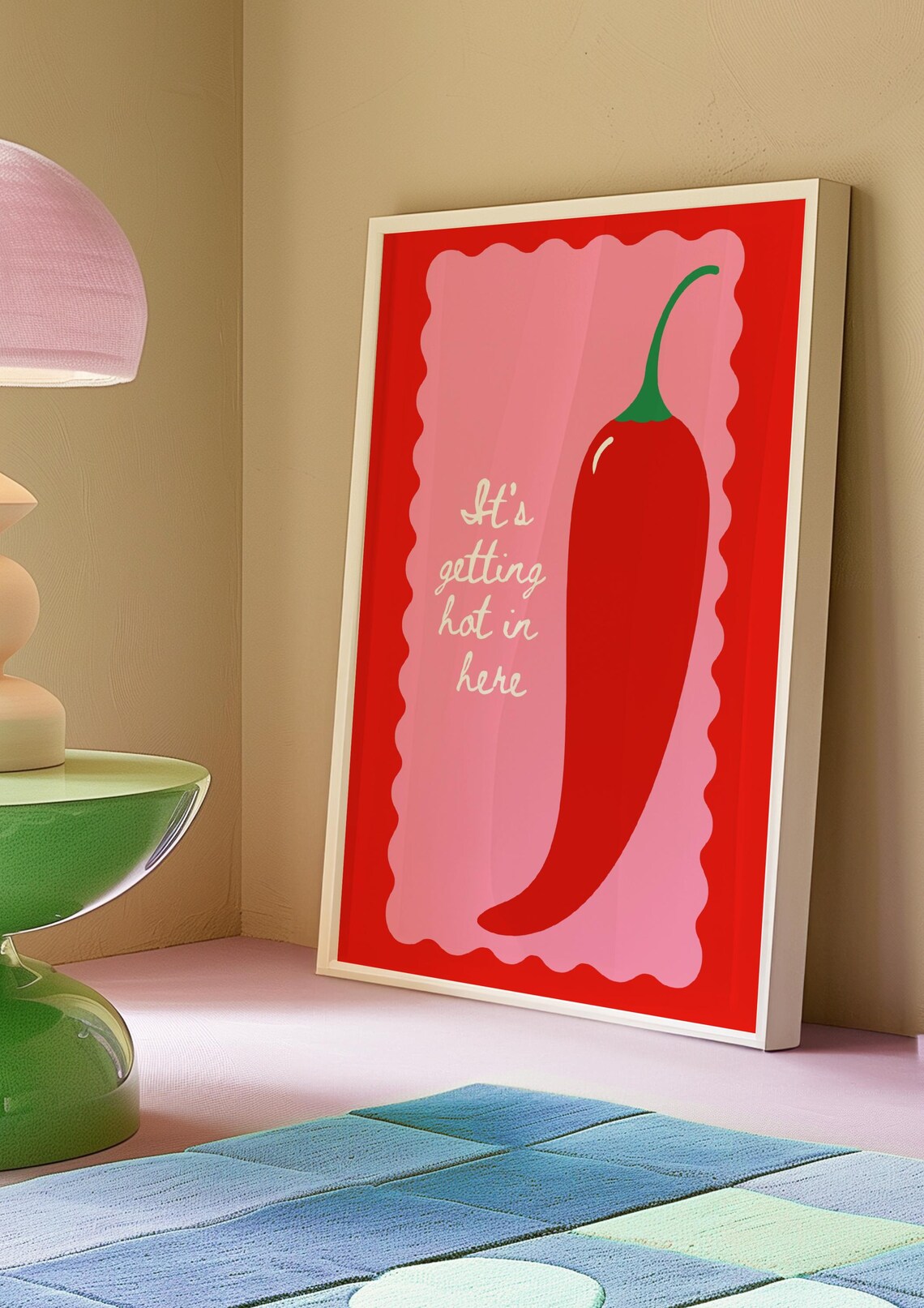 It's Getting Hot in Here Print -hot Chili Pepper Poster-kitchen Spice ...