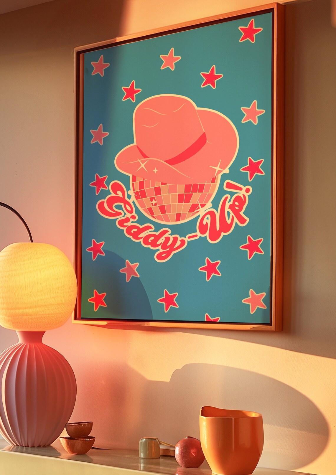 Disco Cowgirl Poster Set of 2 Prints - Wild West Poster - Space Cowgirl ...