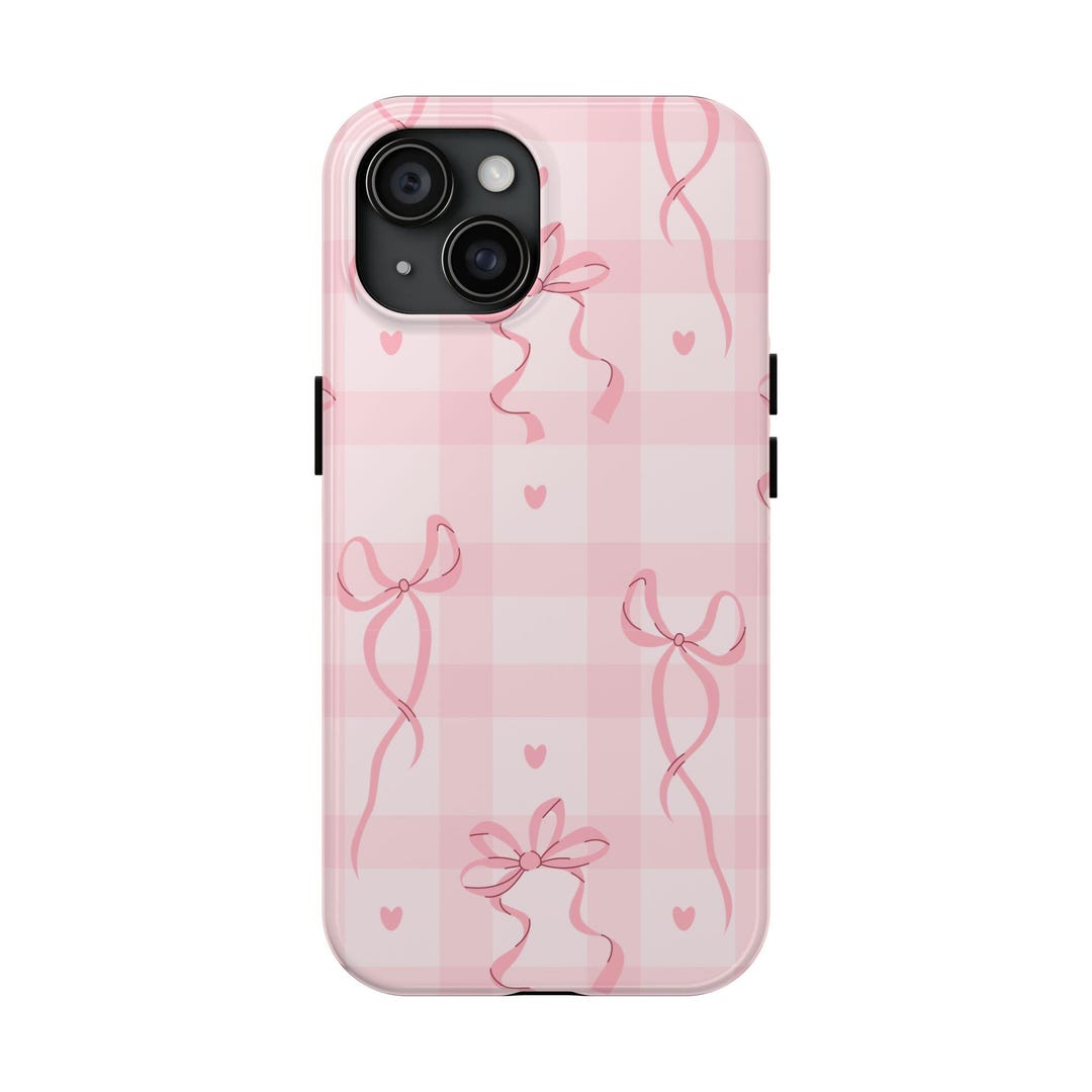 Coquette Pretty Pink Ribbon Phone Case-cute Bow Pattern Phone Case-pink ...