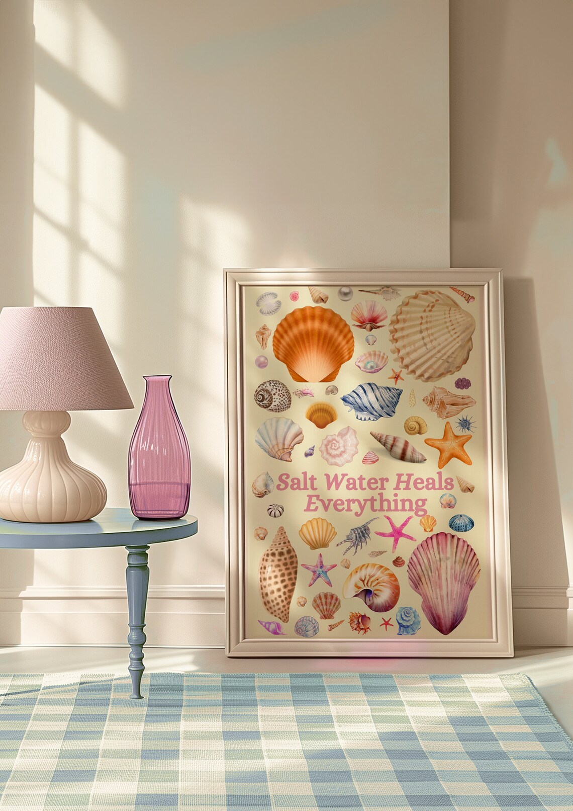 Ocean Healing Seashell Digital Art Print Motivational Coastal Decor ...