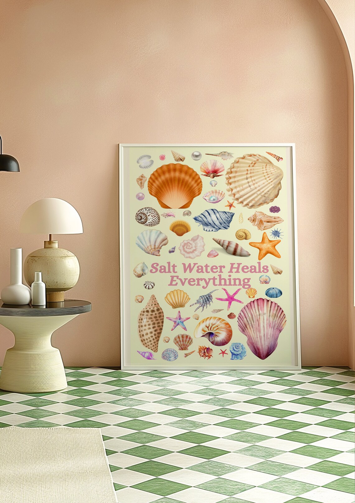 Ocean Healing Seashell Digital Art Print Motivational Coastal Decor ...