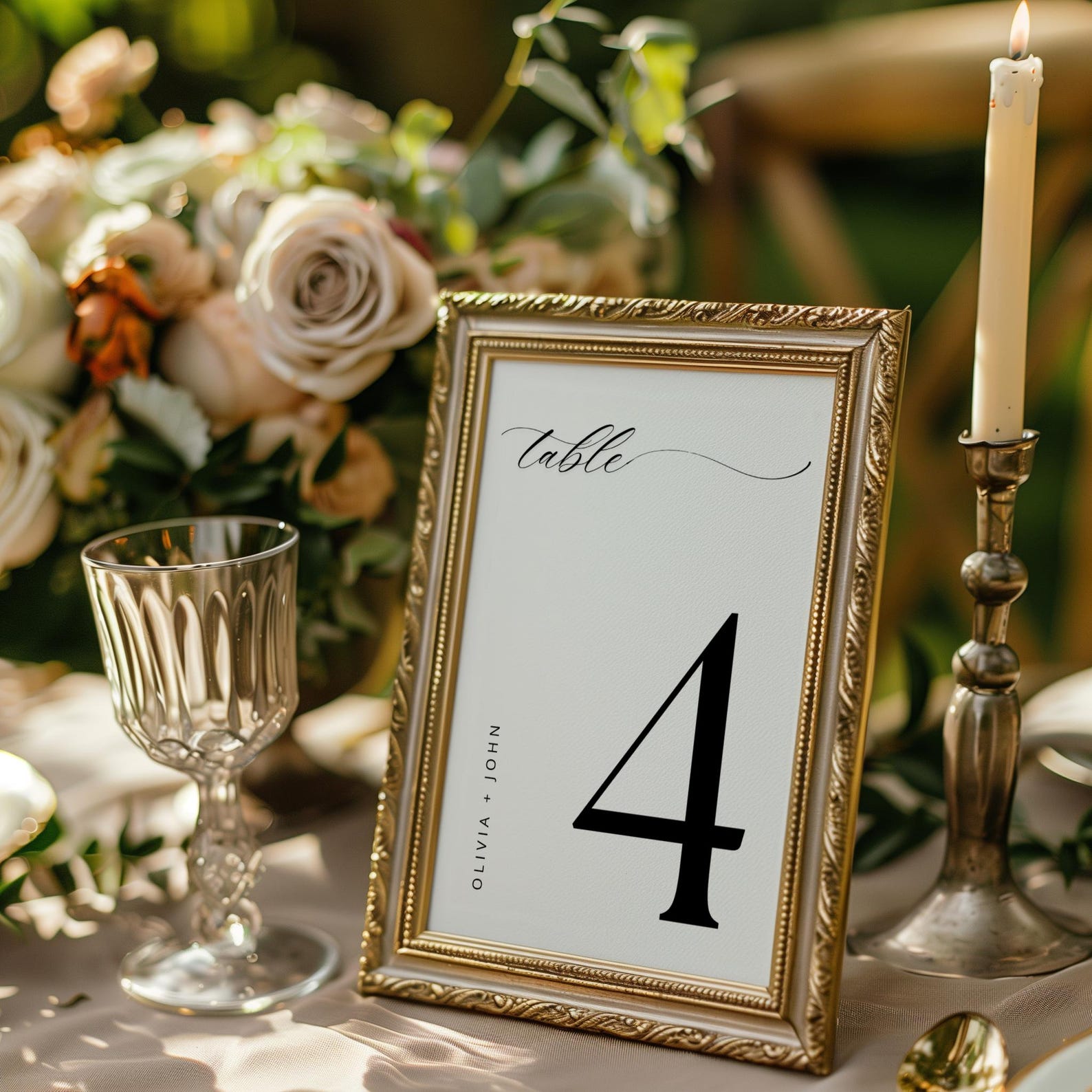 Minimalist Table Number Cards Template, Printable Table Numbers Sign ...