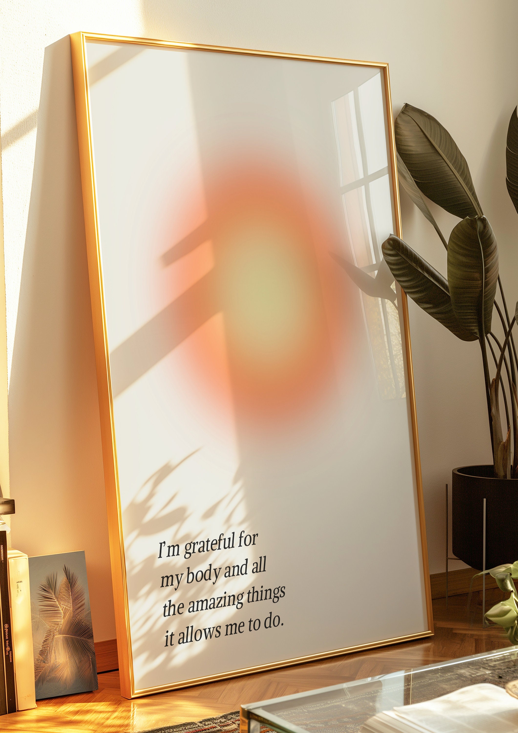 Mind Body Soul Motivational Poster | Gratitude Affirmation | Aura ...