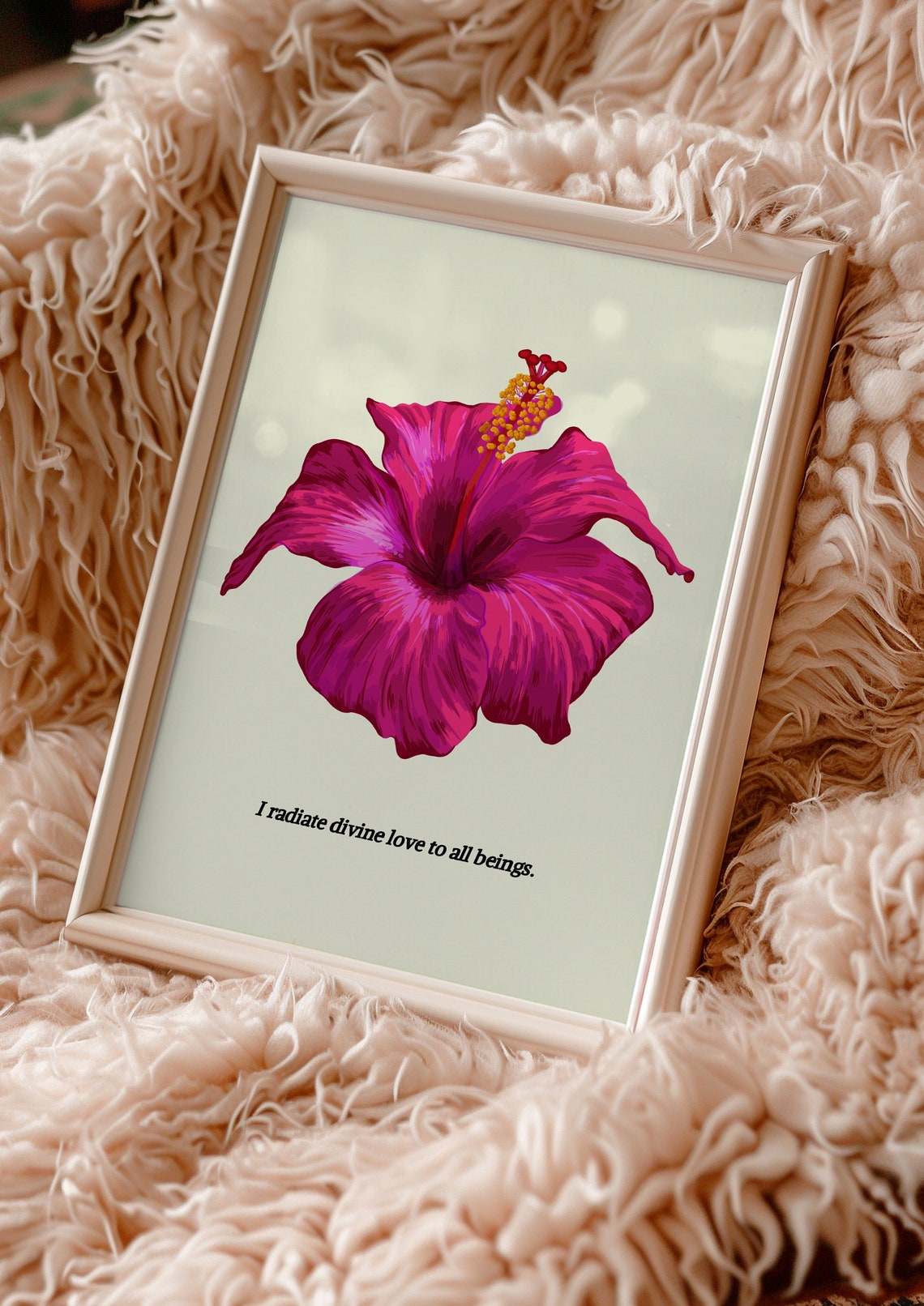 Hibiscus Flowe Affirmation Printable - Self-love Poster - Inspirational ...