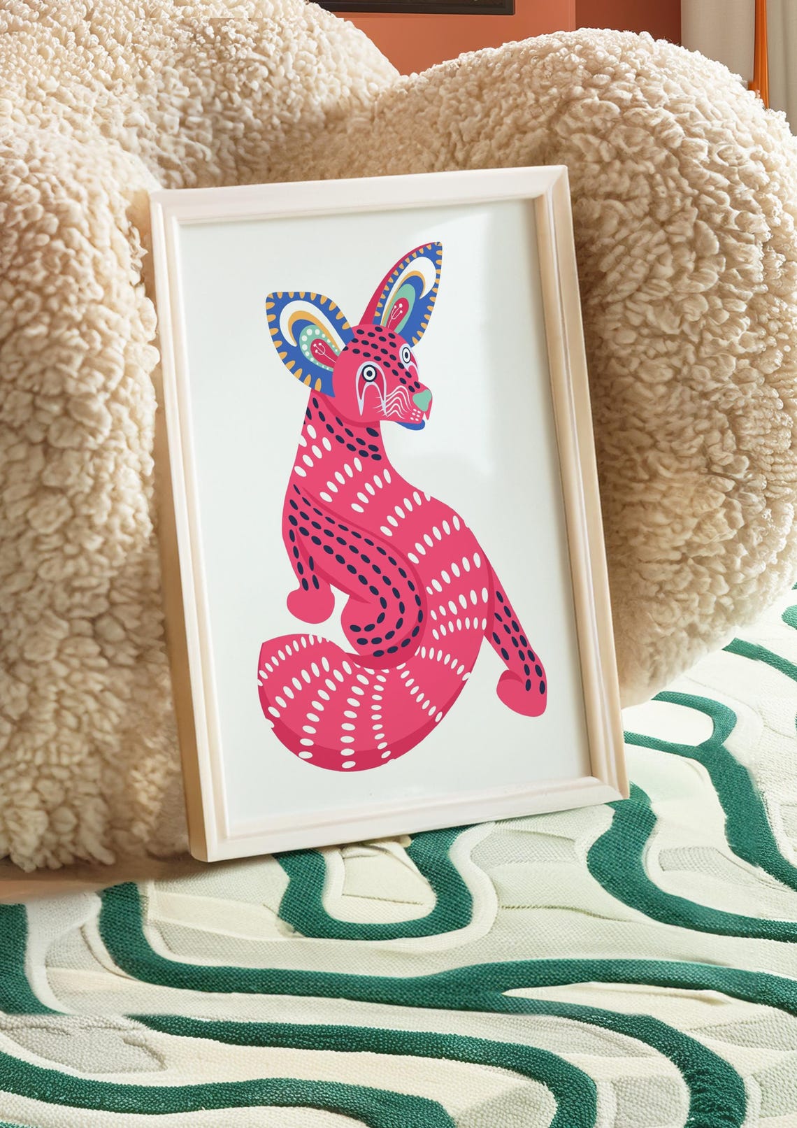 Mexican Alebrije - Colorful Mexican Folk Art Print - Spirit Animal Wall ...