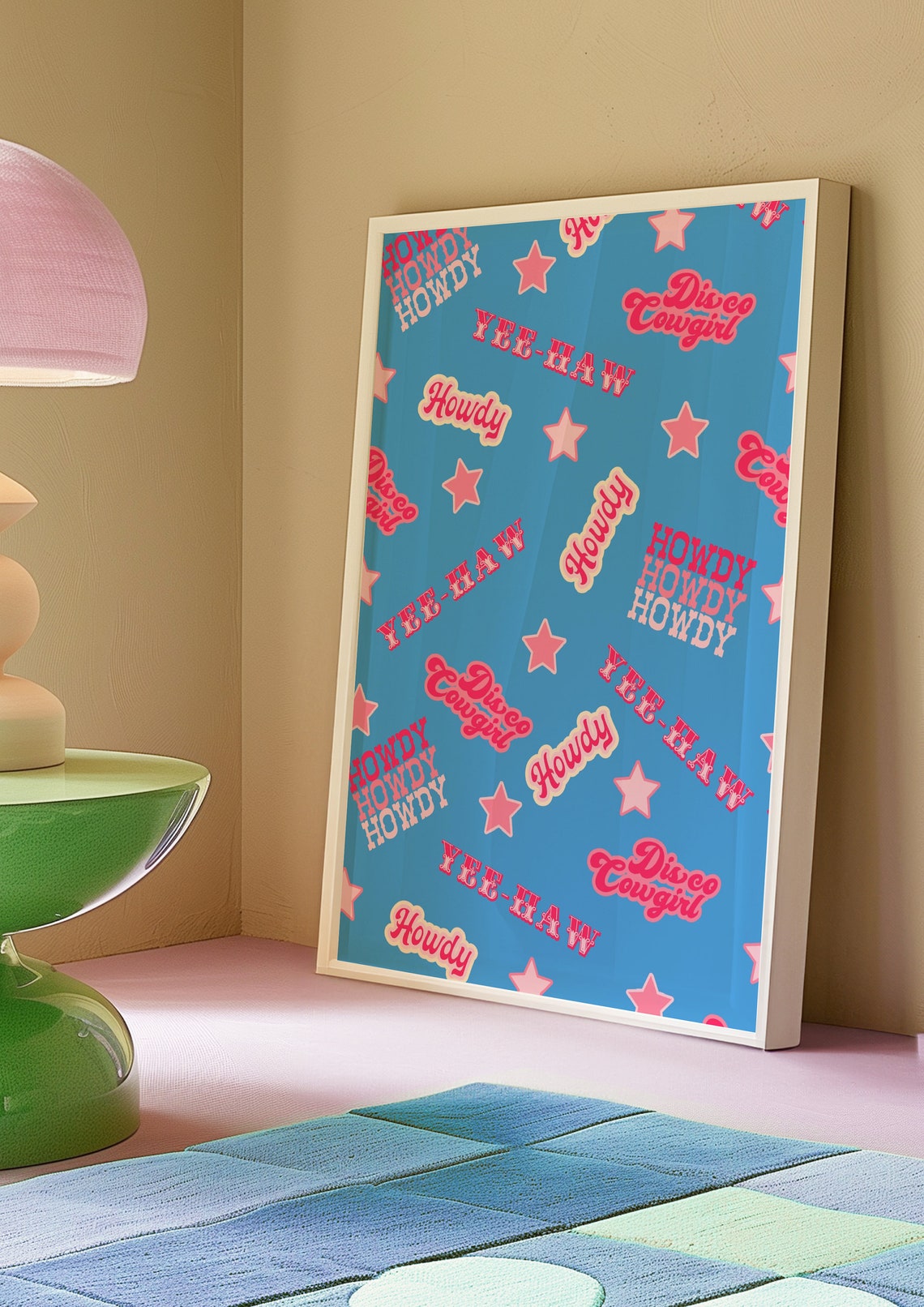 Disco Cowgirl Poster Set of 2 Prints - Wild West Poster - Space Cowgirl ...