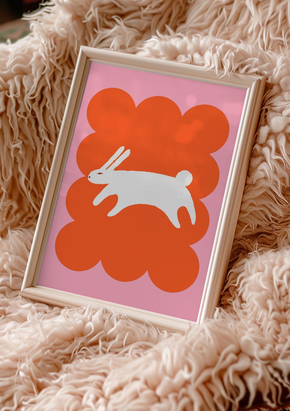 Abstract Bunny Print - Mid Century Large Rabbit Poster - Minimalist ...