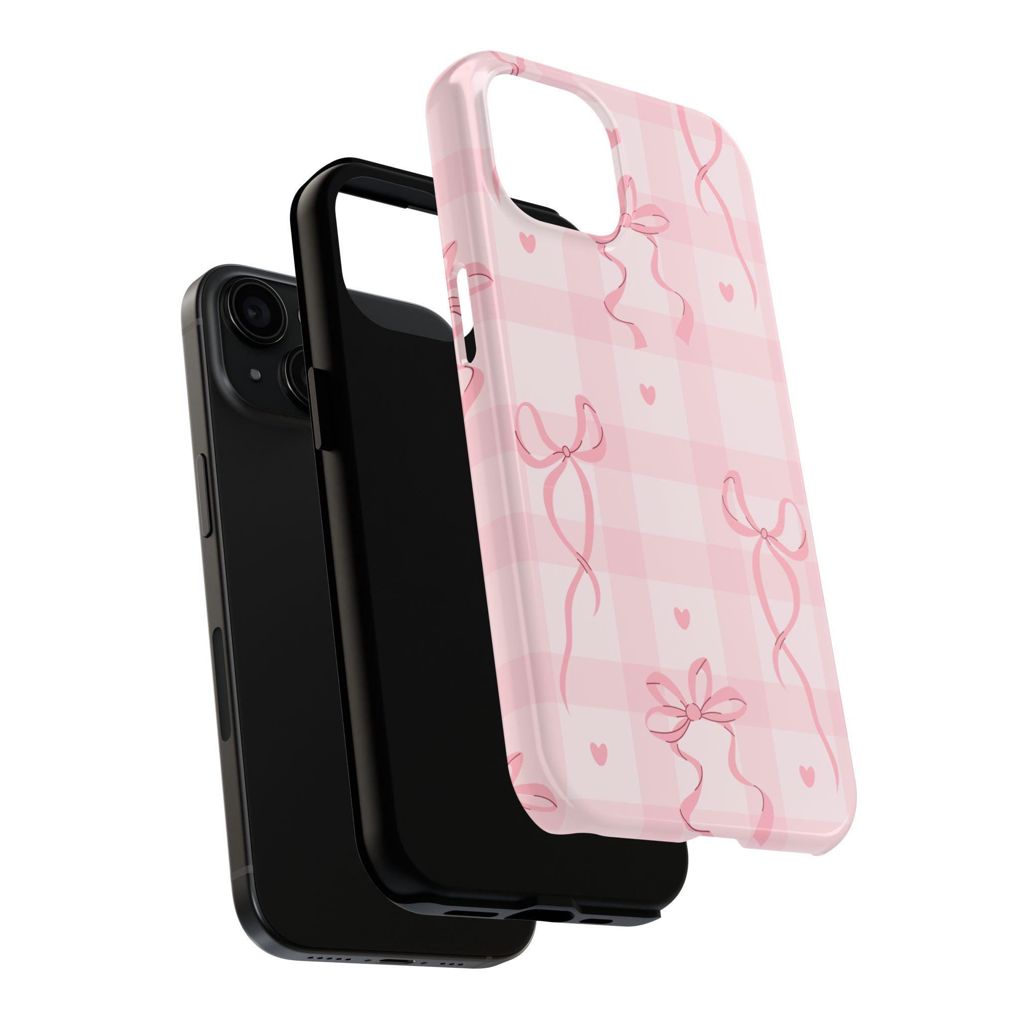 Coquette Pretty Pink Ribbon Phone Case-cute Bow Pattern Phone Case-pink ...