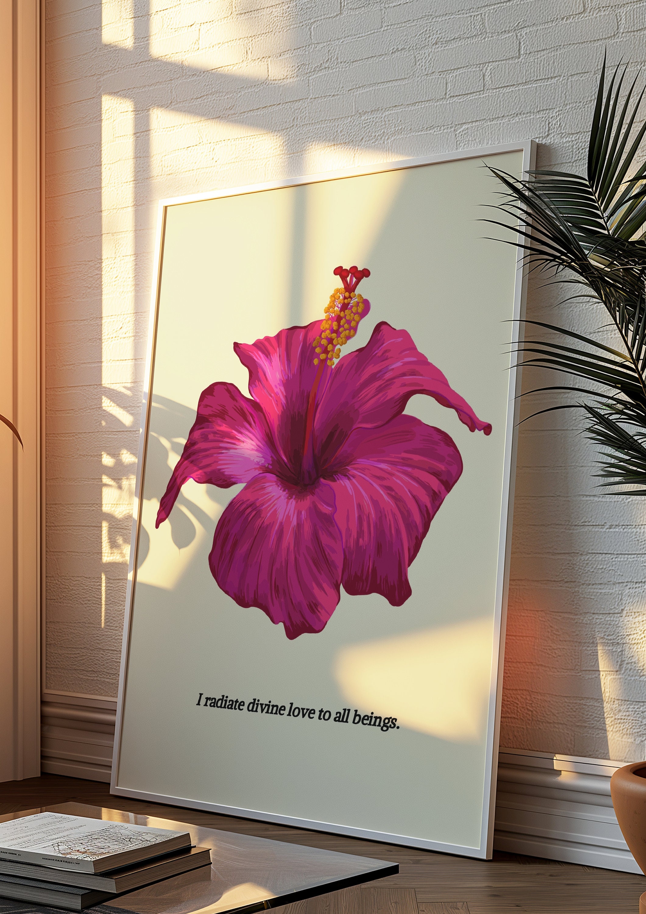 Hibiscus Flowe Affirmation Printable - Self-love Poster - Inspirational ...