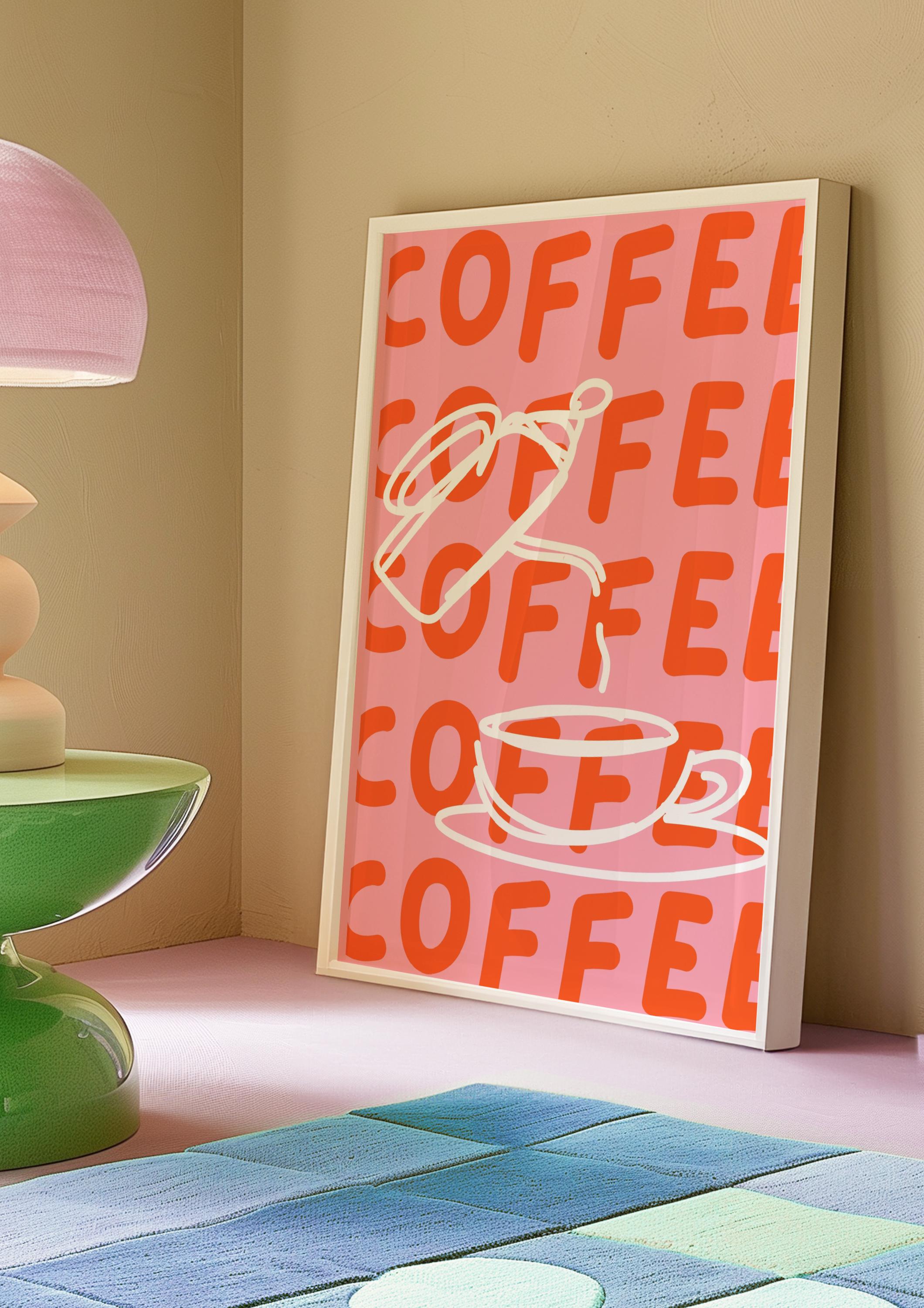 Preppy Coffee Poster Espresso Coffee Art Print coffee Bar Decor coffee ...