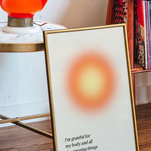 Mind Body Soul Motivational Poster | Gratitude Affirmation | Aura ...