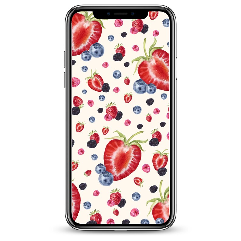 2 Pack Fruity iPhone Wallpaper iPhone Aesthetic Wallpaper iPhone ...