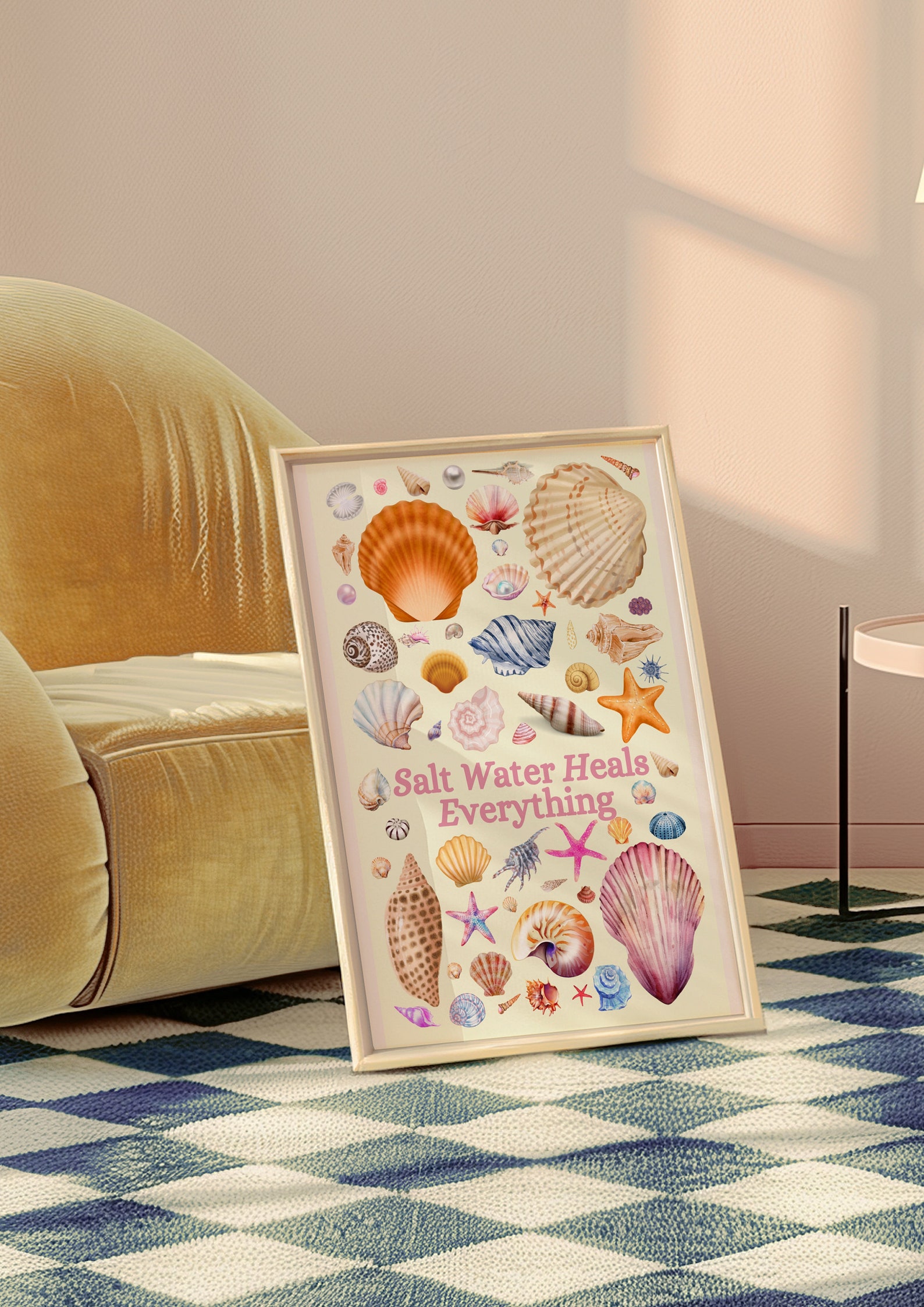 Ocean Healing Seashell Digital Art Print Motivational Coastal Decor ...