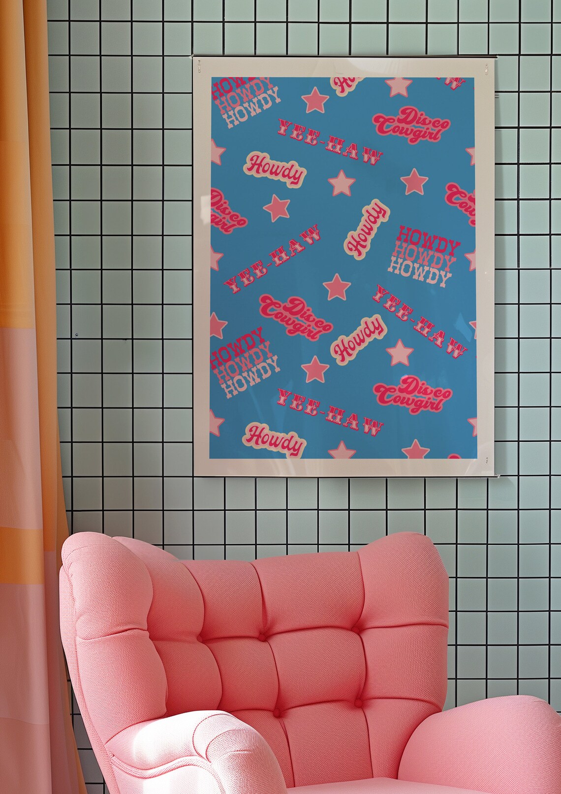 Disco Cowgirl Poster Set of 2 Prints - Wild West Poster - Space Cowgirl ...