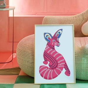 Mexican Alebrije - Colorful Mexican Folk Art Print - Spirit Animal Wall ...