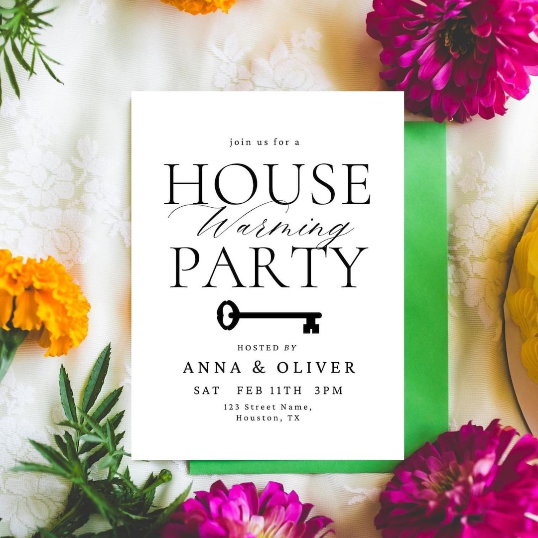 Editable House Warming Invitation, House Warming Party Invite, Modern ...