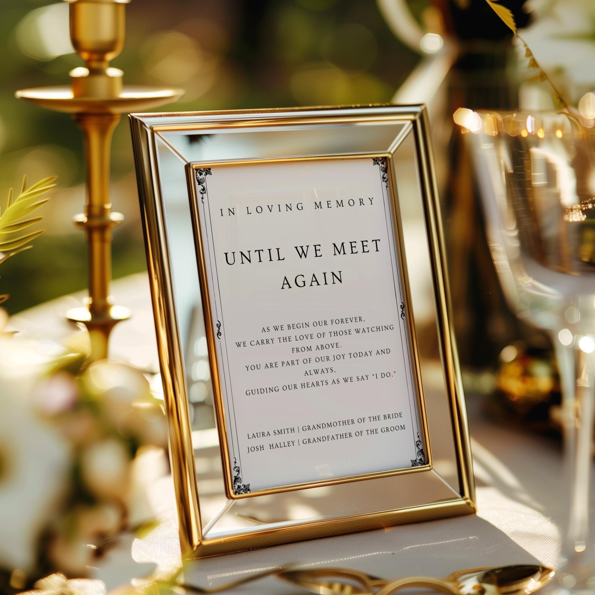 In Loving Memory Wedding Sign, Forever in Our Hearts Sign, Wedding ...