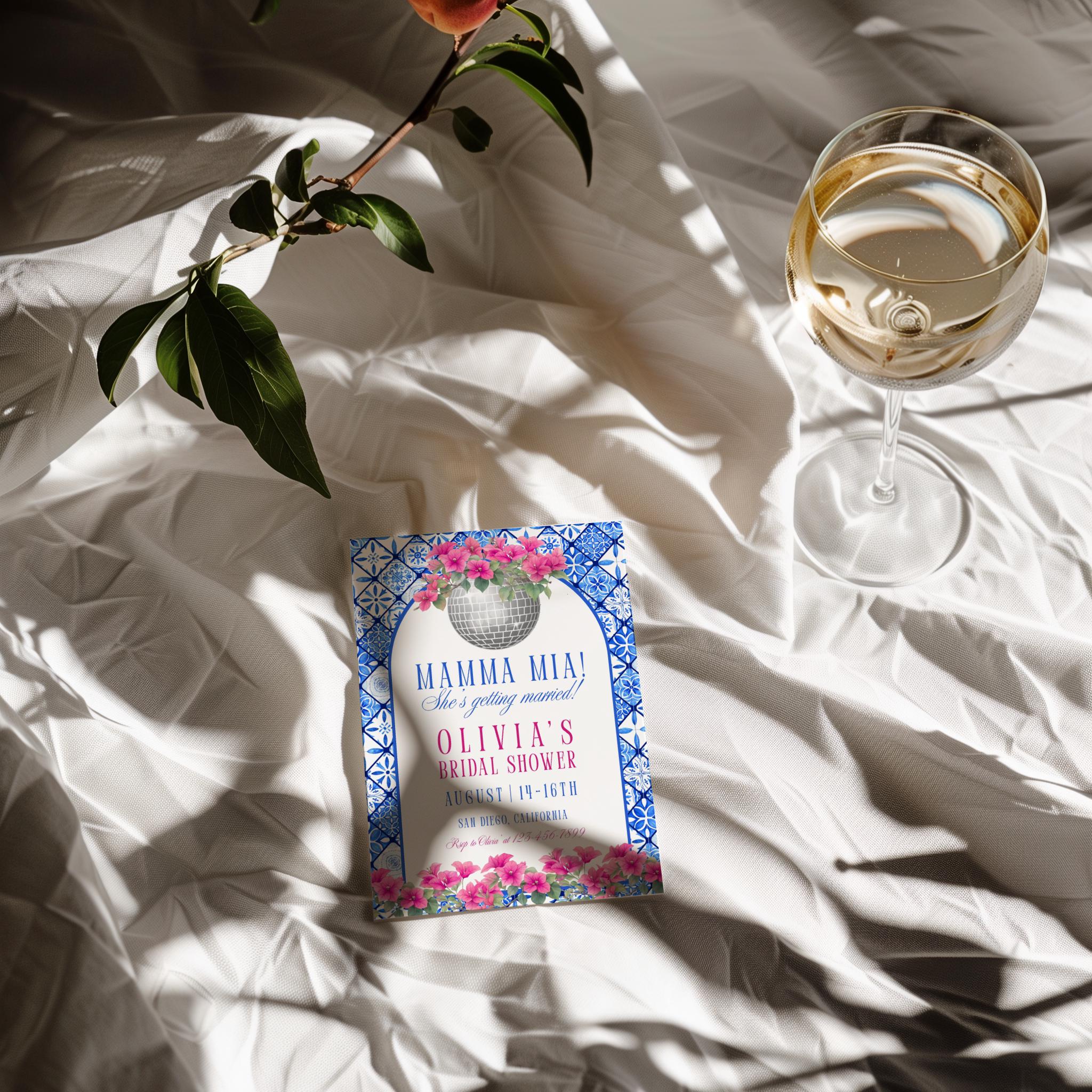 Mamma Mia Themed Bridal Party Itinerary Template, Dancing Queen Hen Do ...