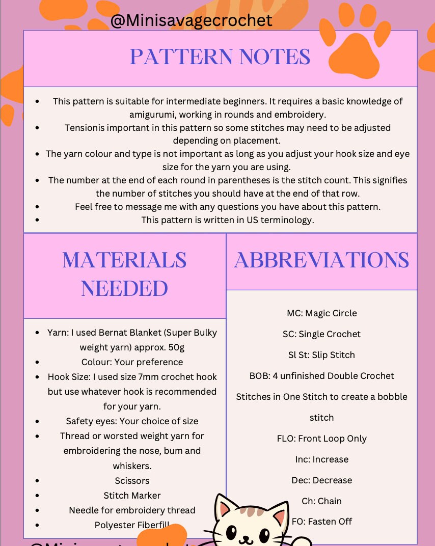 No-sew Mini Loaf Cat/hamster Crochet Pattern | Easy and Adorable ...