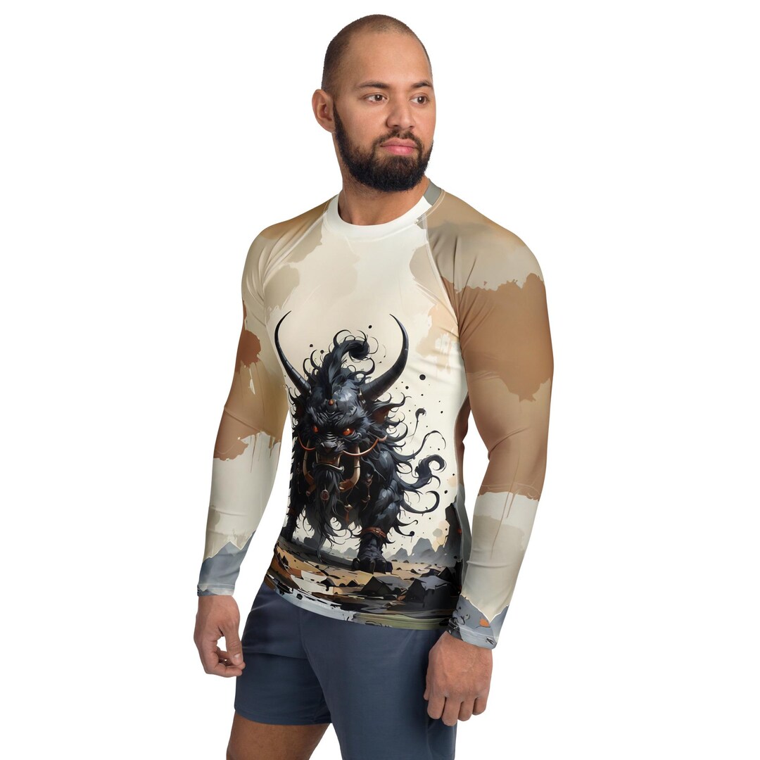 Brazilian Jiu-jitsu (BJJ) Demon Oni Dog Rash Guard - Etsy