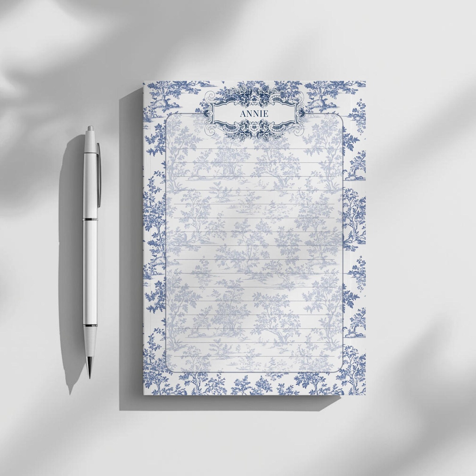 Personalized Notepad, Custom Floral Name Notepads, Sticky Notes, Thank ...
