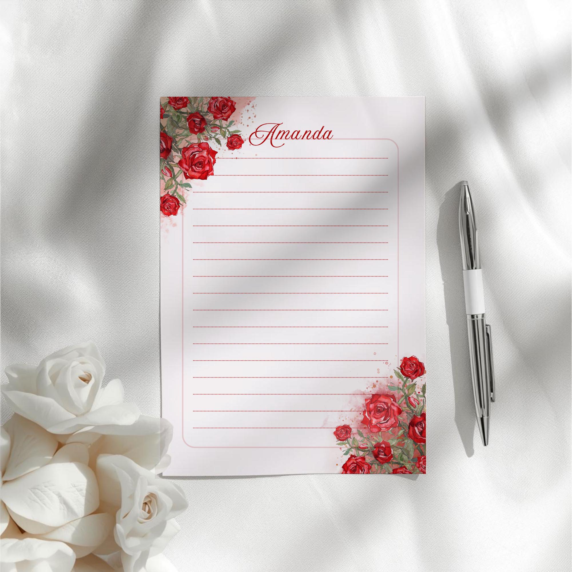 Personalized Birth Flower Notepad, Custom Floral Note Pad, Custom ...
