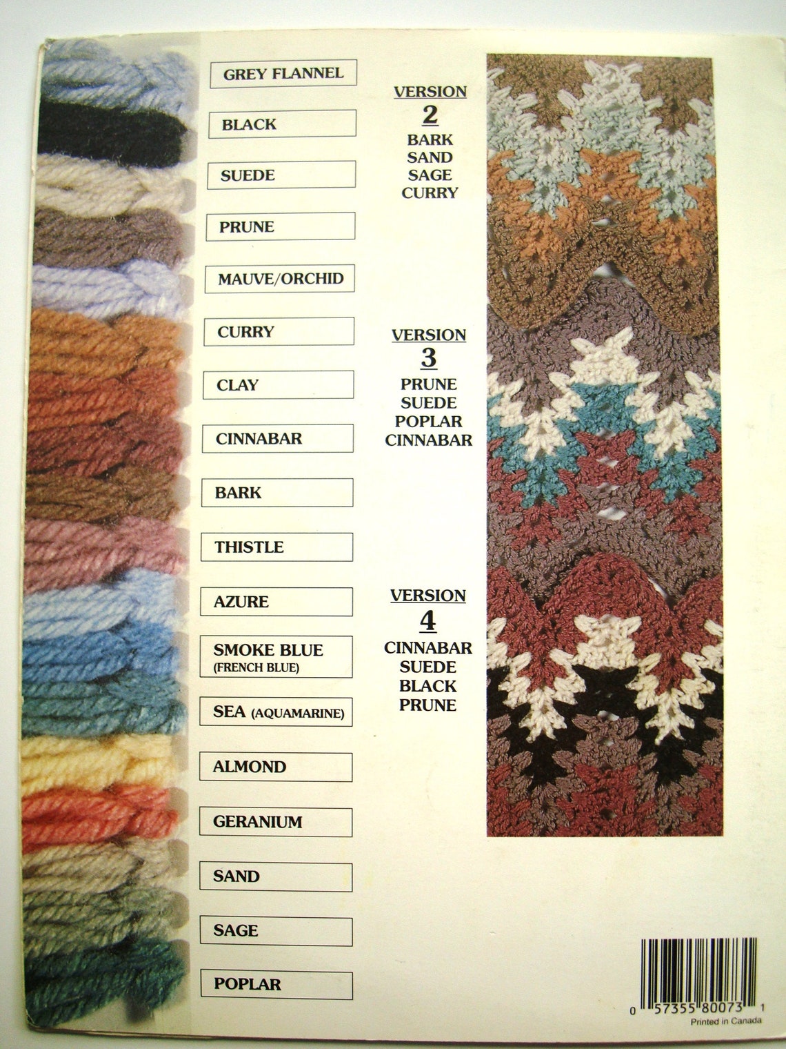 Lacy Chevron Afghan Crochet PATTERN Patons Bernat Pattern 1300 With ...